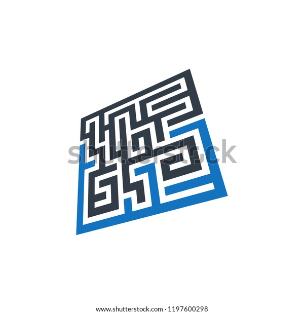 Abstract Maze Concept Design Logo Stock Vector (Royalty Free ...