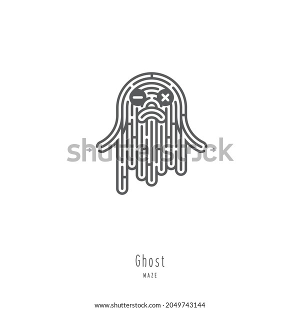 Abstract Maze Ghost Game Children Parents Stock Vector (Royalty Free ...