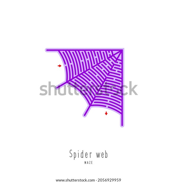 Abstract Maze Spider Web Game Children Stock Vector (Royalty Free ...