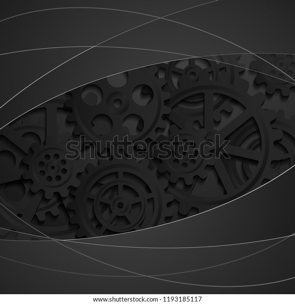 Abstract Mechanical Background Illustration Clipart Stock Vector ...
