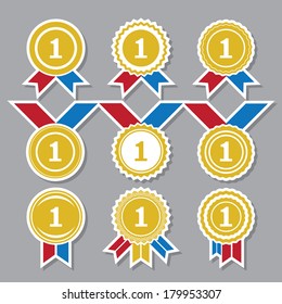 Abstract Medal Vector Stock Vector (Royalty Free) 179953307 | Shutterstock