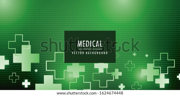 Abstract Medical Green Background Plus Sign Stock Vector (Royalty Free ...