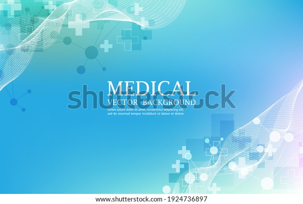 Abstract Medical Vector Blue Wallpaper Design Stock Vector Royalty