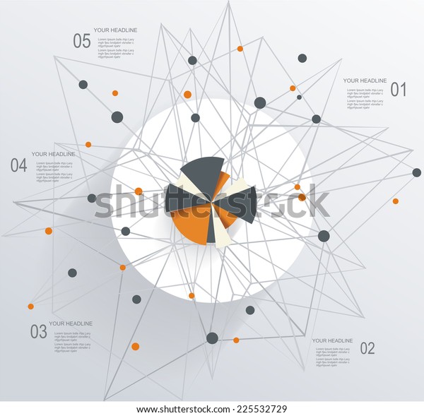 Abstract Mesh Background Circle Infographics Stock Vector (Royalty Free ...