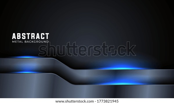 Abstract Metal Background Blue Light Dark Stock Vector (Royalty Free ...