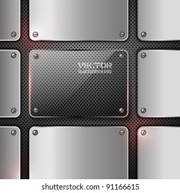 Metal Banners Set Realistic Vector Metal Stock Vector (Royalty Free ...