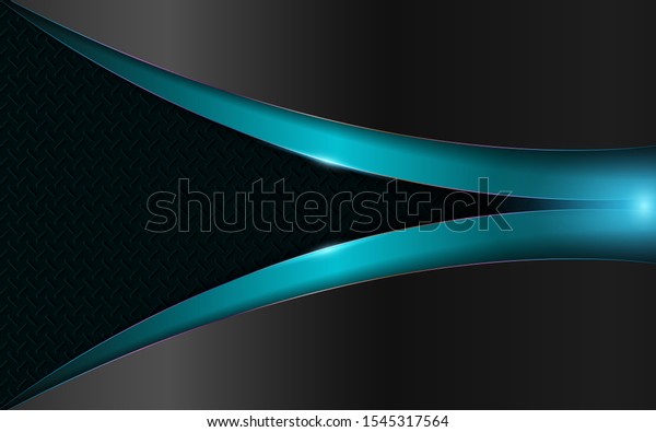 Abstract Metallic Blue Silver Frame Layout Stock Vector (Royalty Free ...