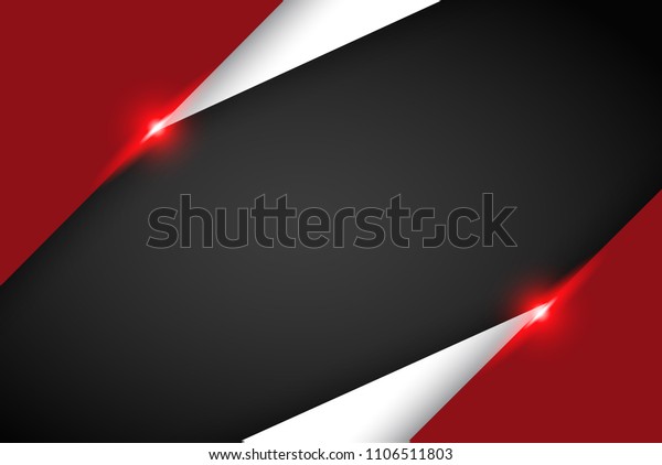 Abstract Metallic Red Black Frame Layout Stock Vector (Royalty Free ...