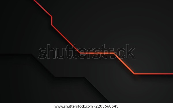 Abstract Metallic Red Black Frame Layout Stock Vector (Royalty Free ...