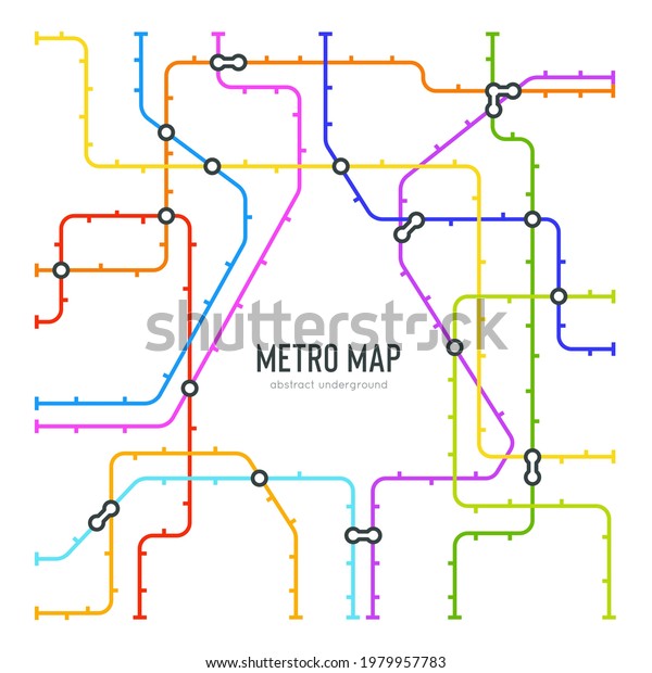 Abstract Metro Map Shape Triangle Vector Stock Vector (Royalty Free ...