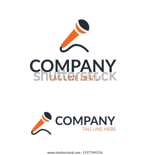 Abstract Mic Company Logo Design Stock Vector (Royalty Free) 1597344556 ...