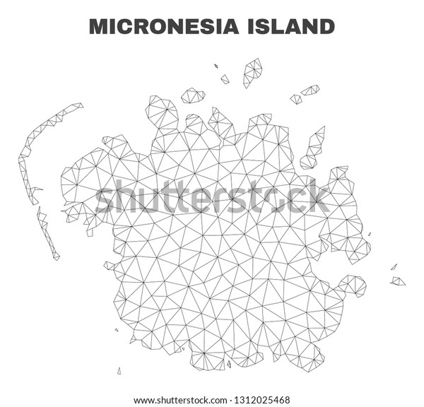 Abstract Micronesia Island Map Isolated On Stock Vector (Royalty Free ...