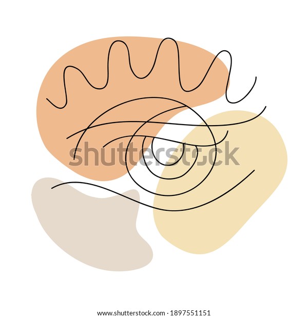 Abstract Minimal Eye Shapes Modern Collage Stock Vector (Royalty Free ...