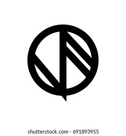 Abstract Minimal Symbol Inscribed Circle Icon Stock Vector (Royalty ...