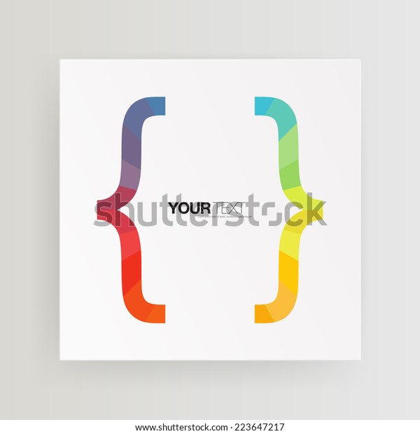 Abstract Minimal Text Box Design Colorful Stock Vector (Royalty Free ...