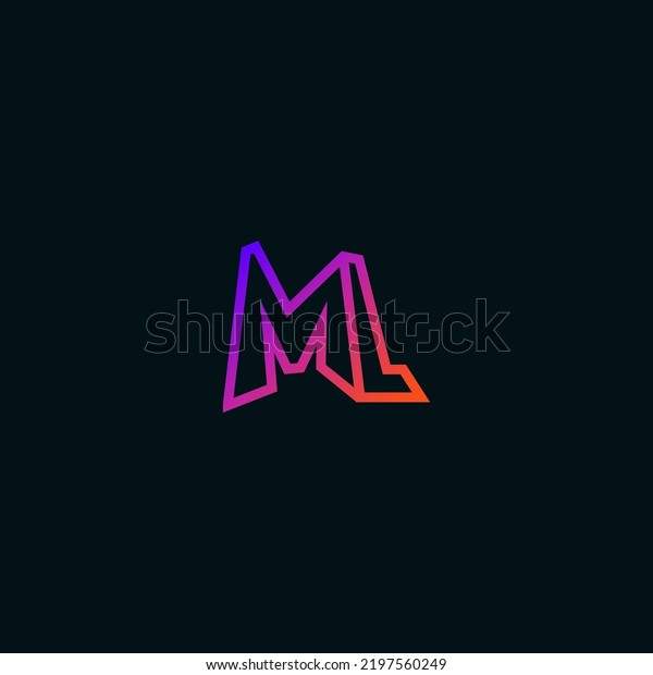 Abstract Minimalist Initial M L Logo Stock Vector (Royalty Free ...