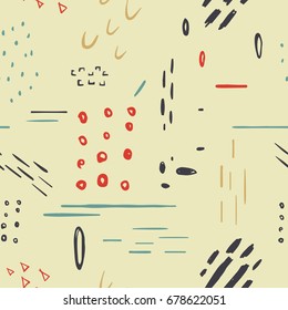 Abstract Minimalistic Pattern Hand Draw Symbols Stock Vector (Royalty ...