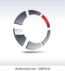 Abstract Modern 3d Round Icon Vector Stock Vector (Royalty Free ...