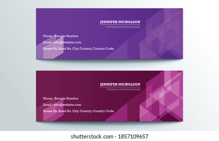 Abstract Modern Block Style Email Signature Stock Vector (Royalty Free ...