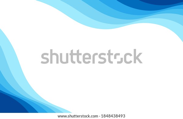 Abstract Modern Blue Ocean Wave Banner Stock Vector (Royalty Free ...