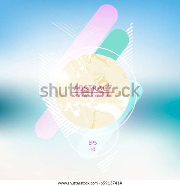 Abstract Modern Geometric Background Beach Party Stock Vector (Royalty ...