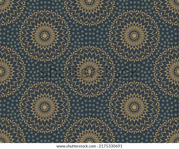 Abstract Modern Geometric Flower Pattern Polka Stock Vector (Royalty ...