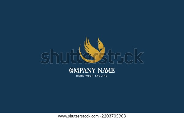 Abstract Modern Gold Phoenix Logo Designs Stock Vector (Royalty Free ...