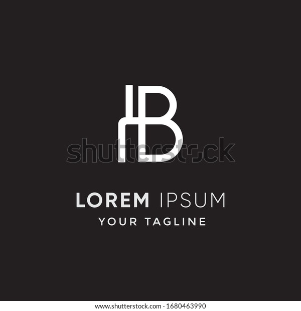 Abstract Modern Letter B Monogram Logo Stock Vector (Royalty Free ...