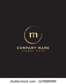Abstract Modern Letter M Decorative Font Stock Vector (Royalty Free ...