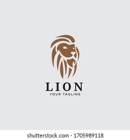 Abstract Modern Lion Logo Vector Editable Stock Vector (Royalty Free ...