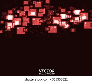 Abstract Modern Red Square Digital Vector Stock Vector (Royalty Free ...