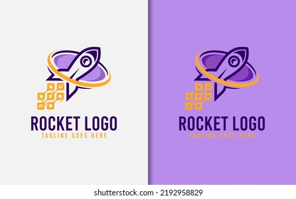 Abstract Modern Rocket Logo Design Minimalist Stock Vector (Royalty ...