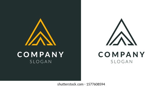 Alphabet Letter Alpha Logo Monogram Emblem Stock Vector (Royalty Free ...