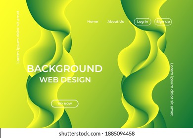 Abstract Modern Website Background Green Wave Stock Vector (Royalty ...