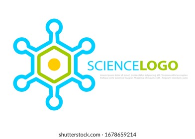 Abstract Molecular Science Vector Logo Isolated Stock Vector (Royalty ...