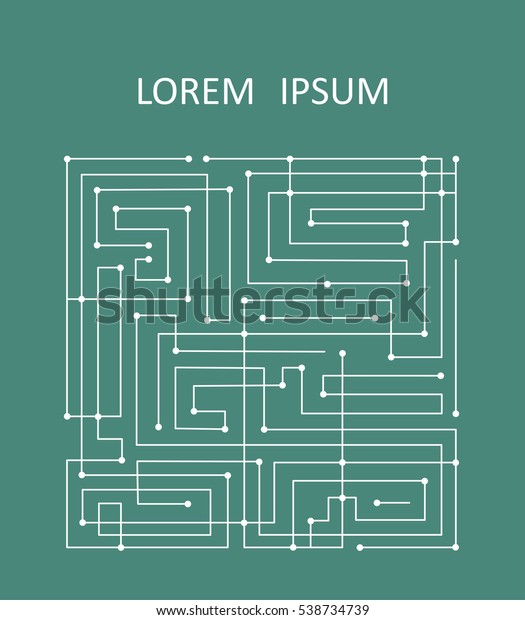 Abstract Molecule Form Design Technology Background Stock Vector ...