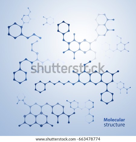 Abstract Molecules Design Molecular Structure Molecular Stock Vector ...