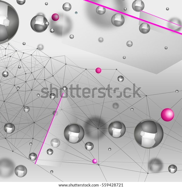 Abstract Molecules Graphic Design Beautiful Vector Stock Vector ...
