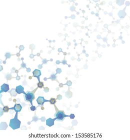Science Connection Structure Molecules On Simple Stock Vector (Royalty ...