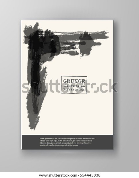 Abstract Monochrome Banner Creative Brochure Headers Stock Vector ...