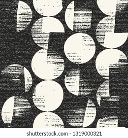 Abstract Monochrome Broken Dots Brushed Textured Stock Vector (Royalty ...