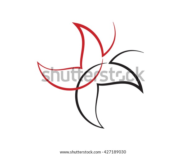 Abstract Mosque Logo Symbol Butterfly Silhouette Stock Vector (Royalty ...