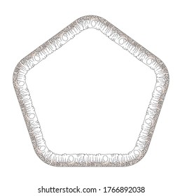 Pentagon Borders Abstract Motifs Frames Retro: เวกเตอร์สต็อก (ปลอดค่า ...