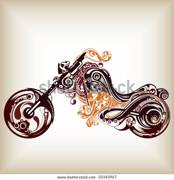 Abstract Motorbike Stock Vector (Royalty Free) 50343967