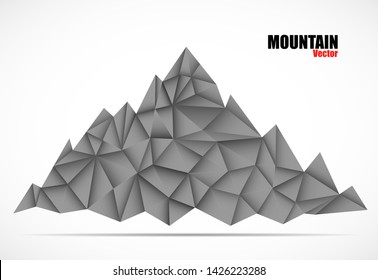 Abstract Mountain Polygonal Style Mountain Triangles Stock Vector ...