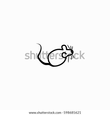Abstract Mouse Lines On White Background Stock Vector (Royalty Free ...