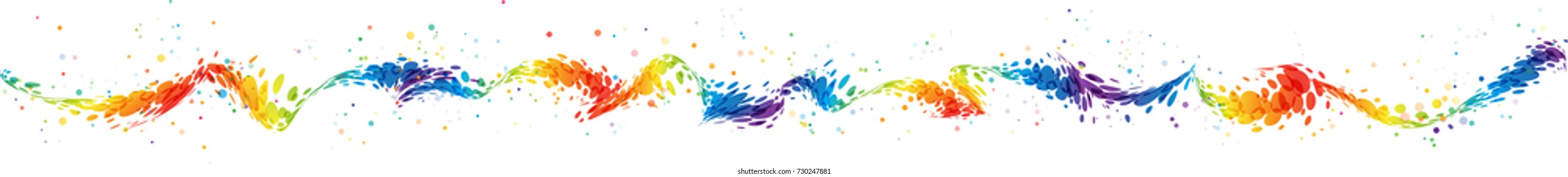 Abstract Multicolor Curve Splash On White Stock Vector (Royalty Free ...