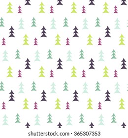 Endless Christmas Pattern Christmas Trees Stock Vector (Royalty Free ...