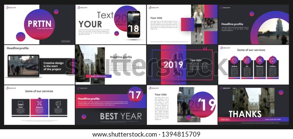Abstract Multicolor Presentation Slides Modern Brochure Stock Vector ...