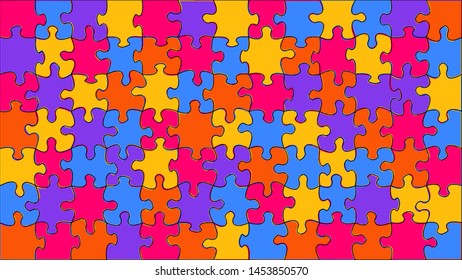 Abstract Multicolor Puzzles Bright Colorful Wallpaper Stock Vector ...